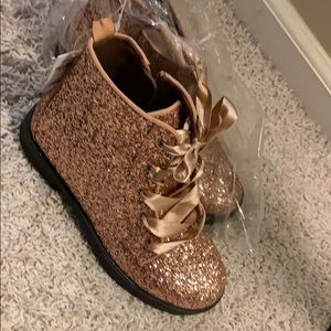 GAP | Shoes | Nwt Girls Gold Glitter Boots From The Gap | Poshmark